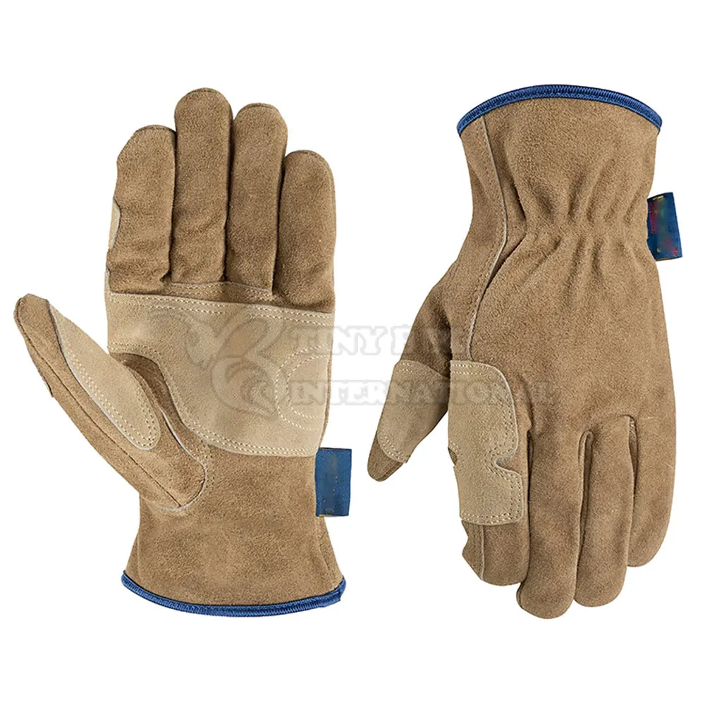 Top Quality Work Protection Gloves Men Real Solid Leather Safety ...