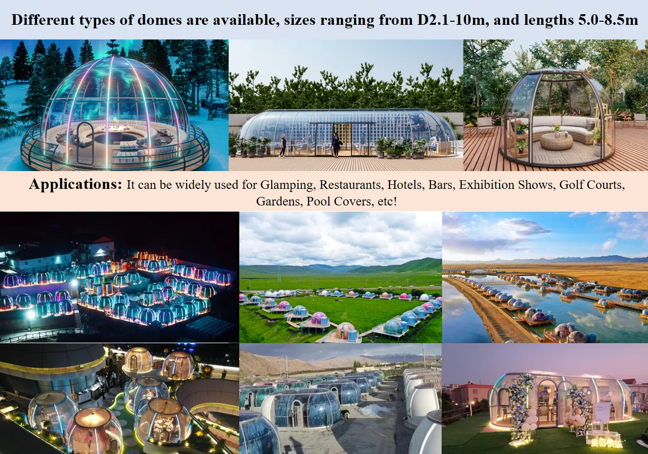 Wholesale Outdoor Bubble House Camping Geodesic Dome Detachable ...