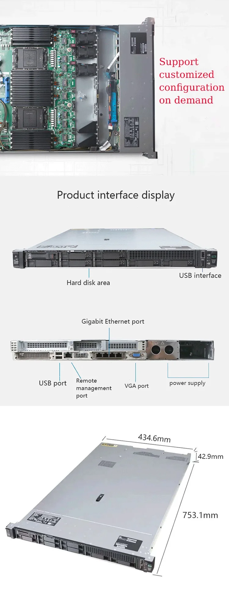 HPE Proliant DL360 Gen11 DL380 DL388 DL580 G9/G10/G11 1U Rack Servers ...