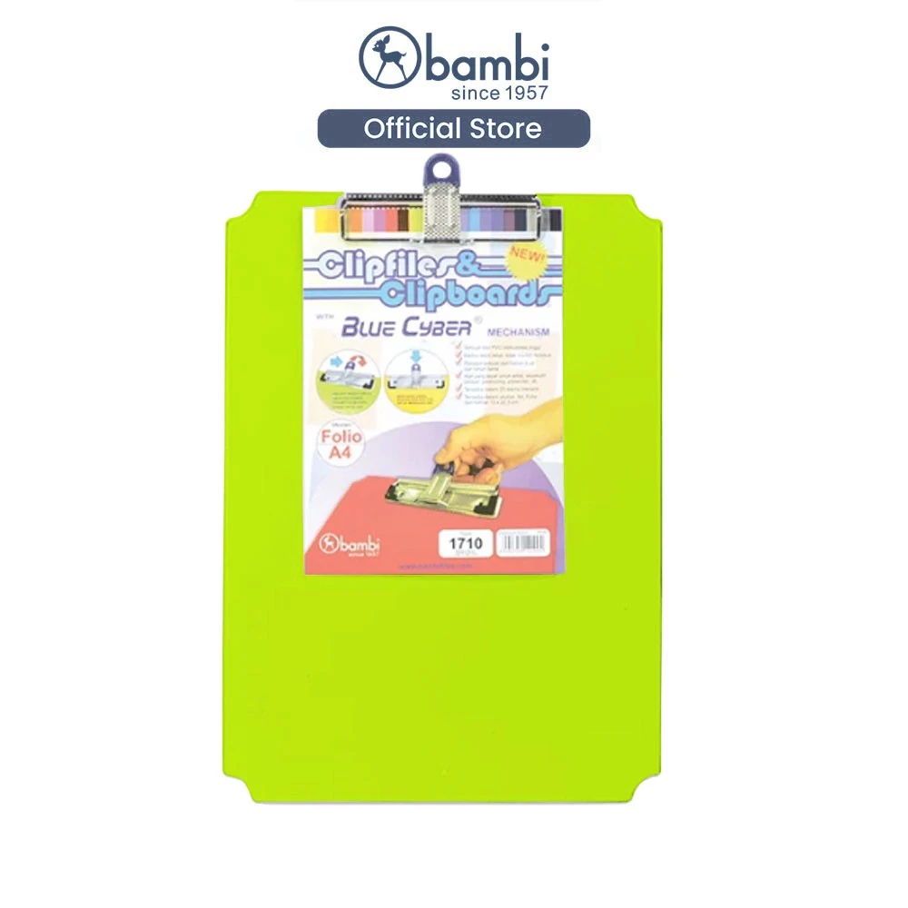 Office Stationery Bambi Laminated Pvc Plastic Size A4 12cm Clip Clipboard Folder With Hard ...