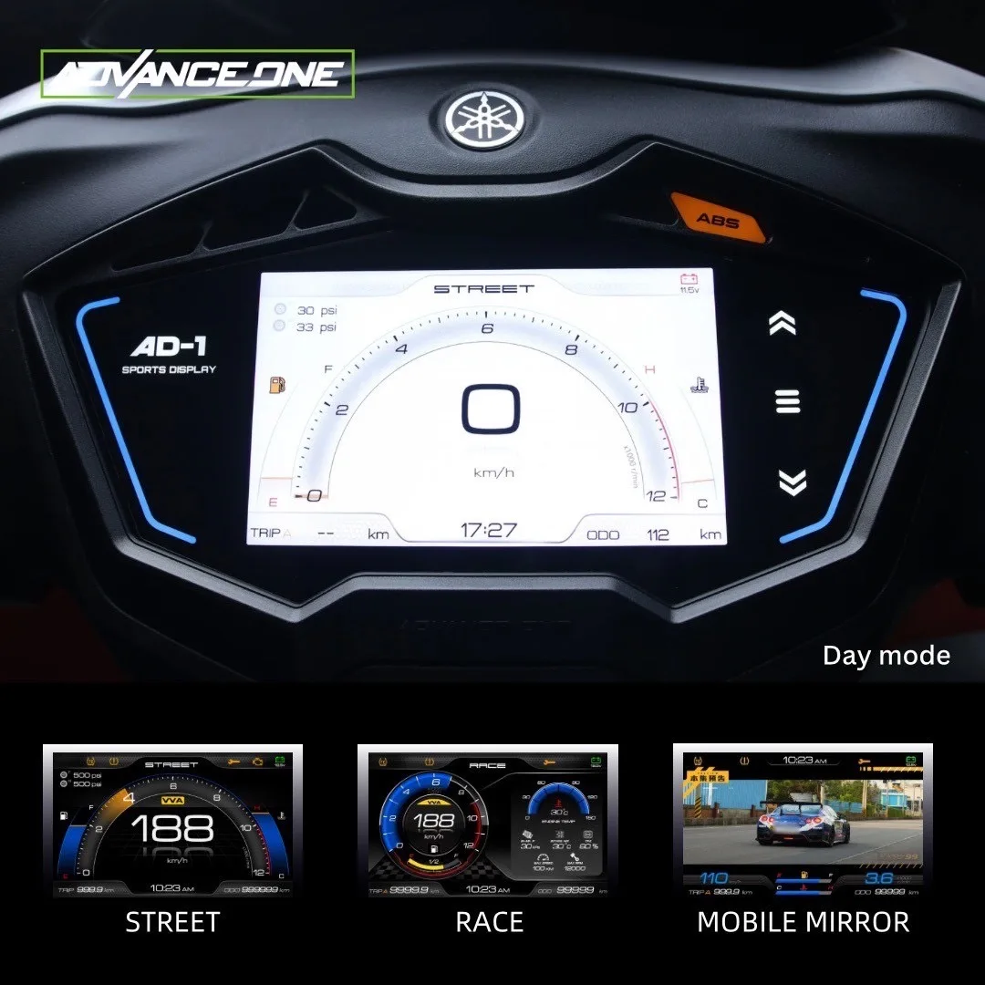 Cygnusx Graphus Multi-Color LCD Dashboard Display for Motorcycle ...