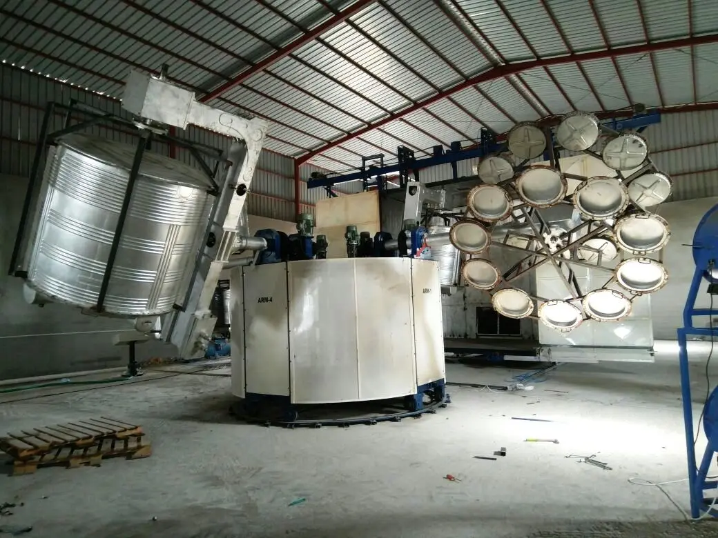 Heavy Duty 4 Arm Bi-Axial Rotomoulding Machine for Industry