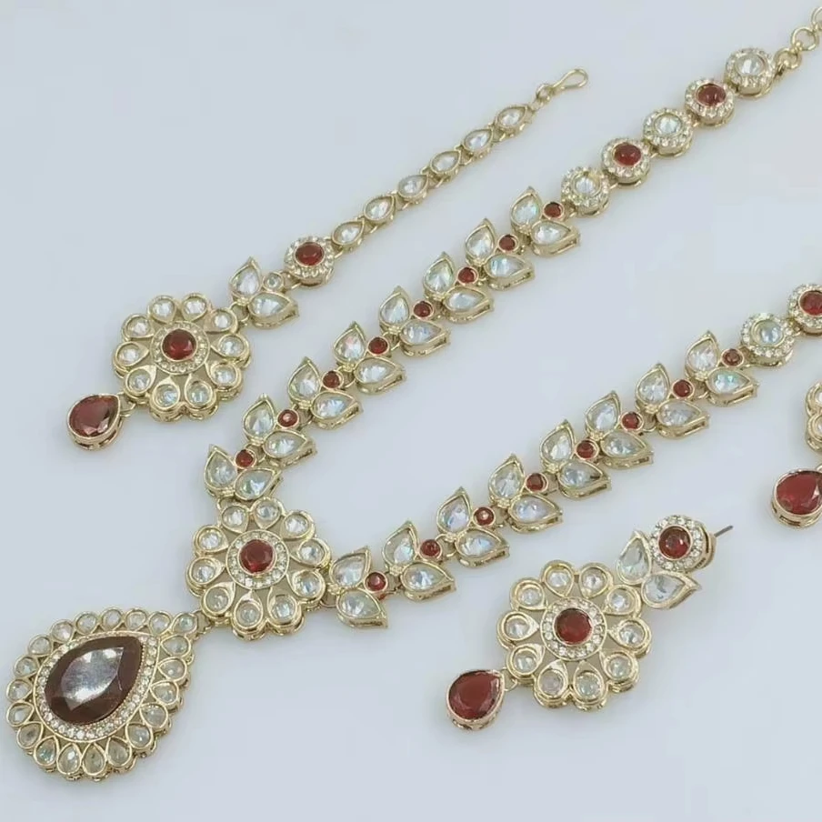 Indian Jewelry Traditional &fashionable Gold Plated &long Necklace With ...