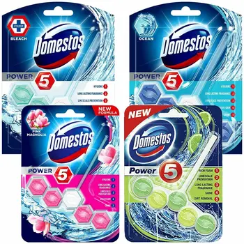 Domestos Ocean Toilet Rim Block Toilet Blocks That Clean At Full Power ...