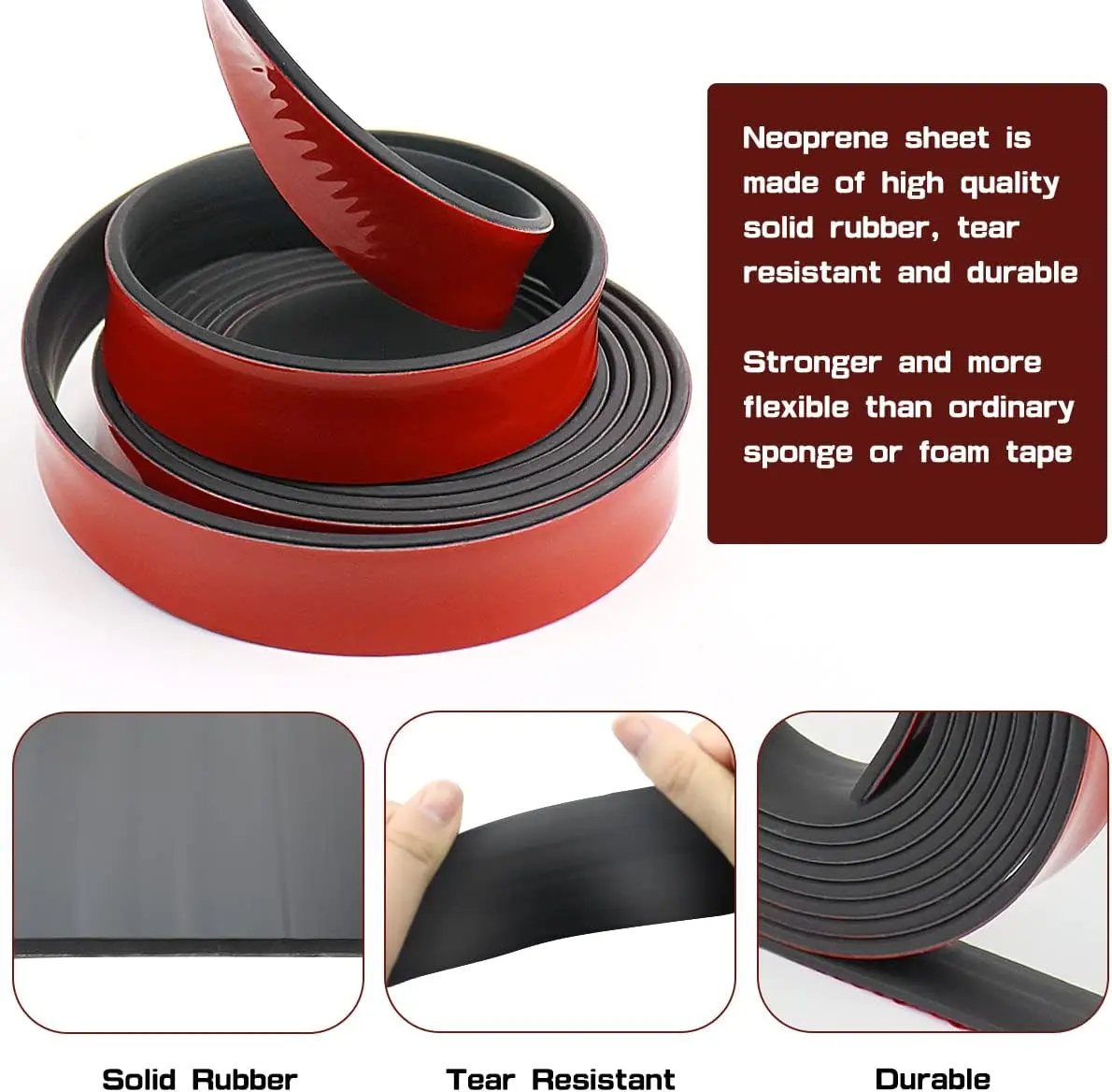 Rubber Strips for Steps Adhesive Neoprene Rubber Strips, Solid Rubber ...