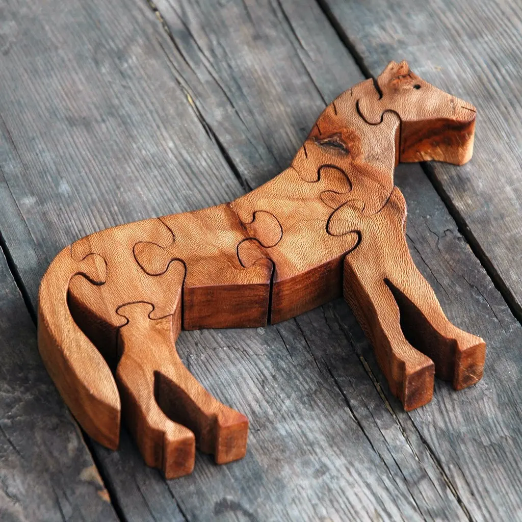 Small Wooden Puzzles for Children Kids Educational Toy Game Wood Jigsaw ...