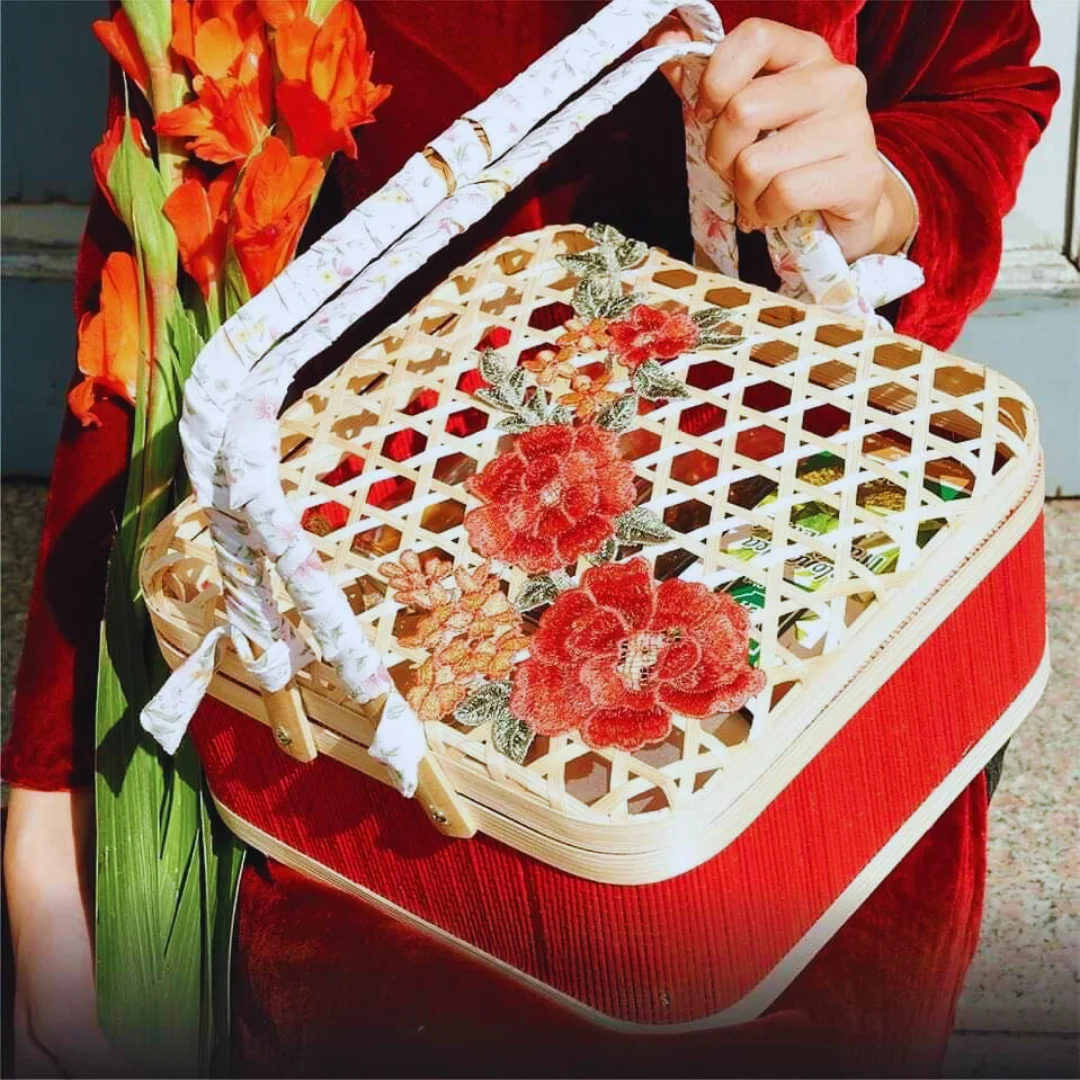 Wholesale Bamboo Cake Basket Storge Basket,Rattan Serving Gift,Bamboo ...