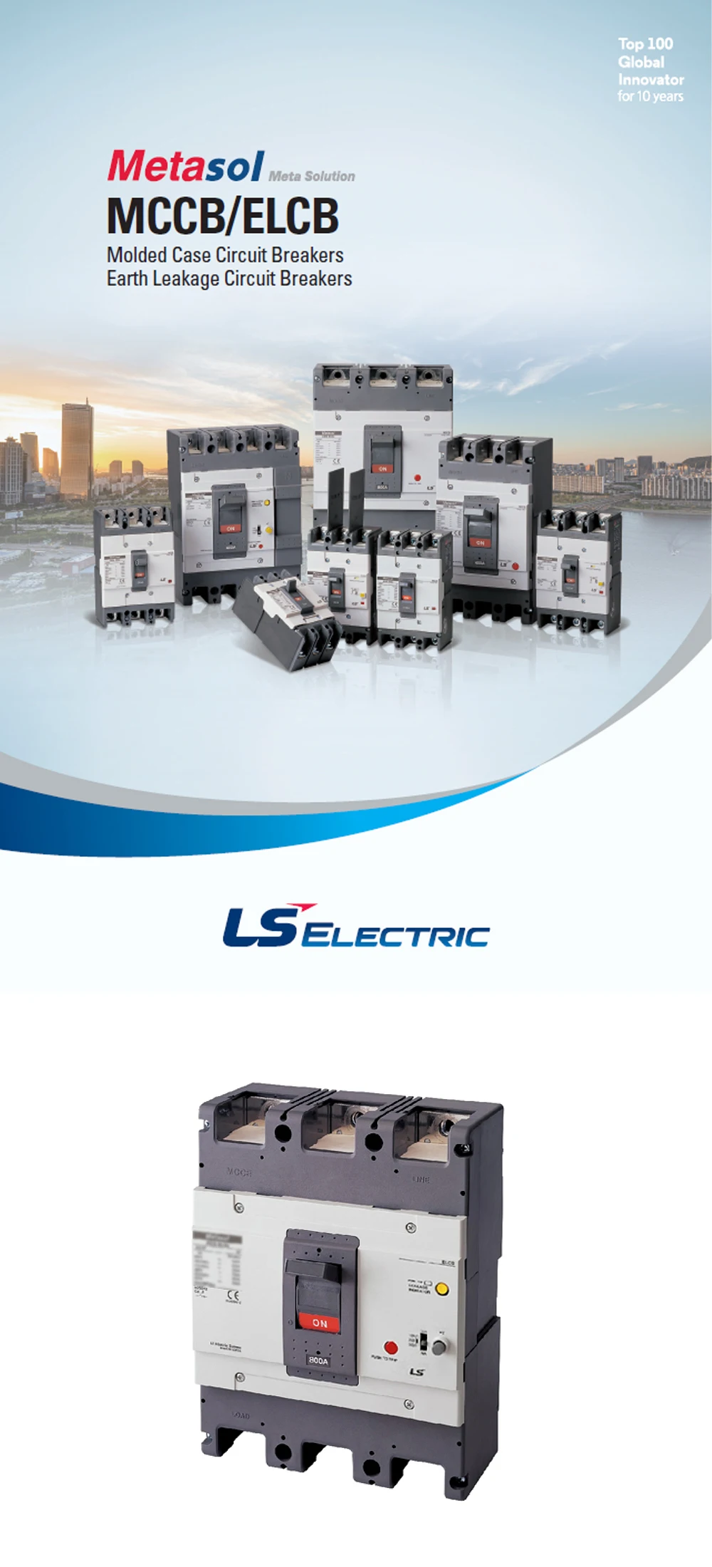 LS Electric ELCB Earth Leakage Circuit Breaker Model 800AF 3-Pole ...