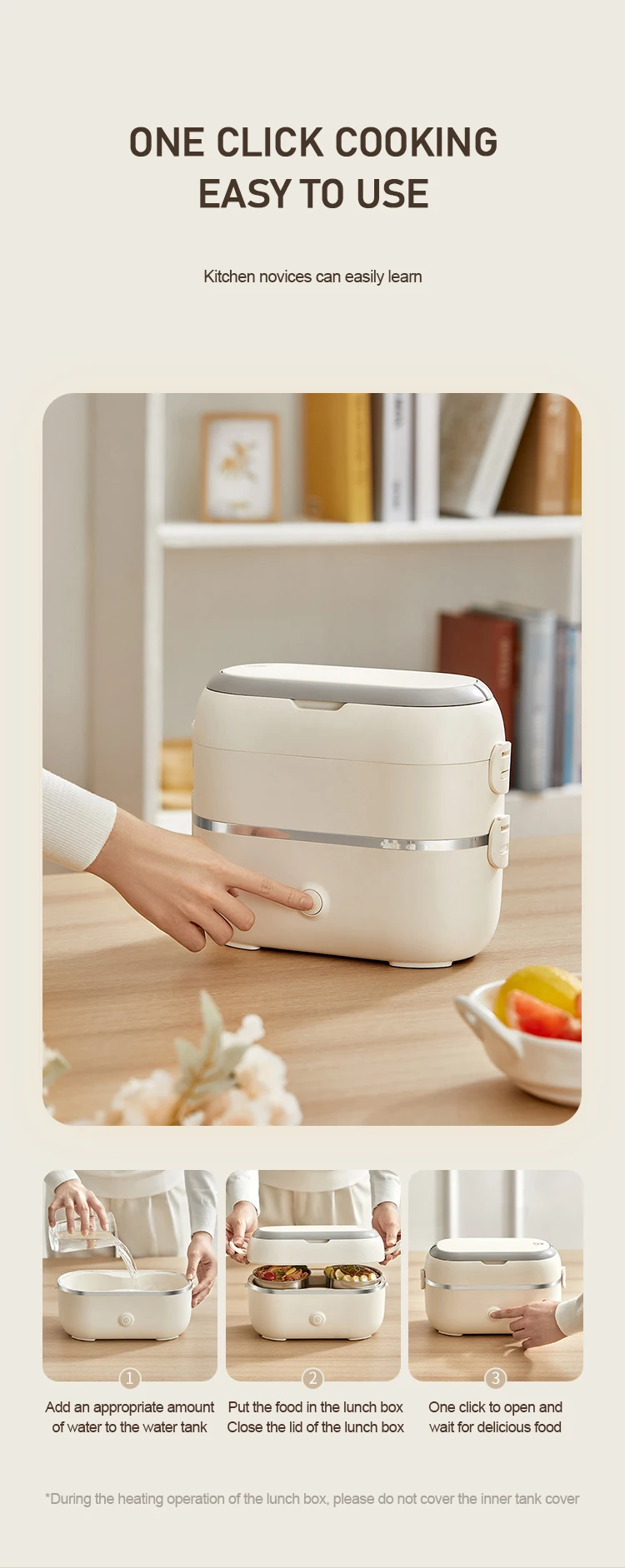 3 Layers Space Lunch Box - Efficient Food Heater