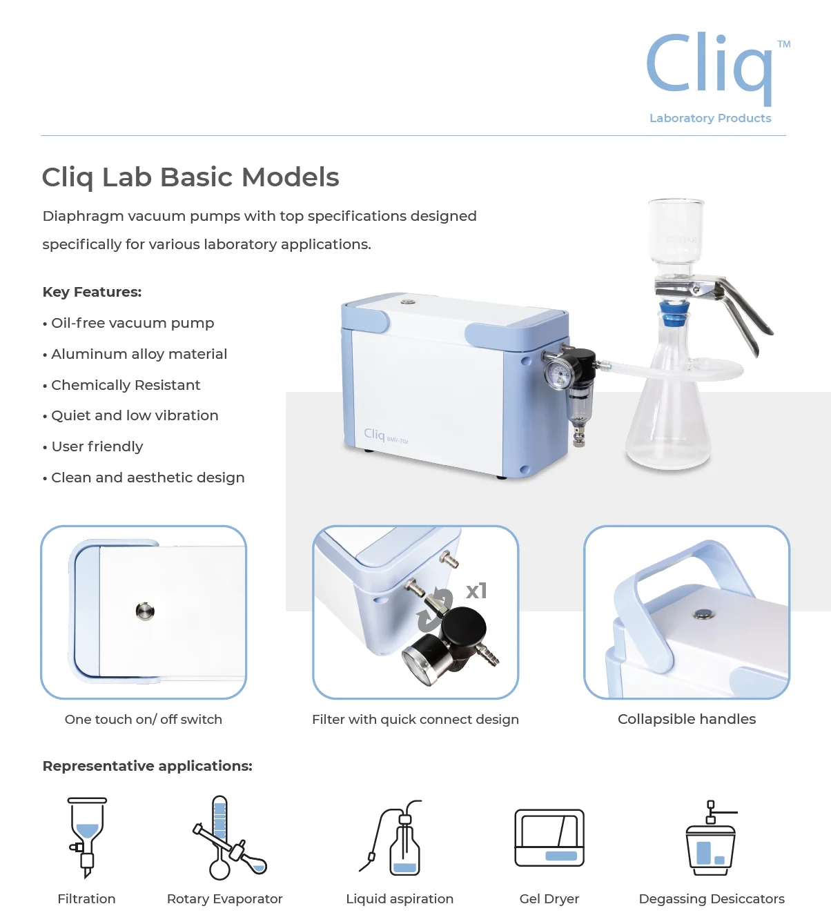 Cliq Lab Lab Vacuum Pump Chemistry Lab Equipment - Buy Chemistry Lab ...