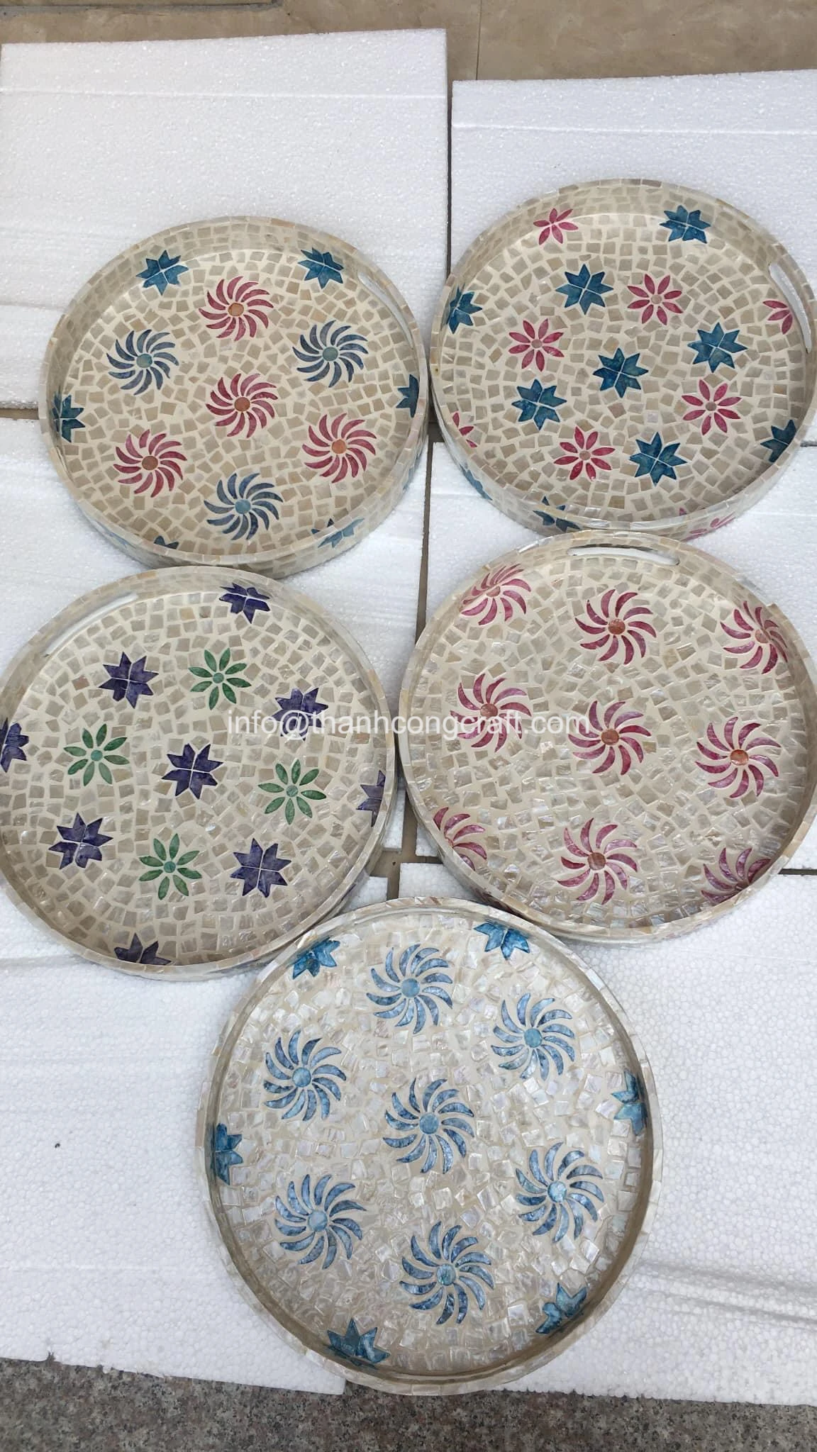 New Design Wholesale Retro Mother Of Pearl Inlaytray Set Decorative ...