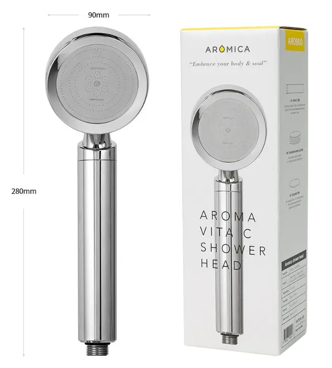 Aromica ARO900 Korean-Made Hand Shower Head Vitamin C Aroma Filter 3 ...