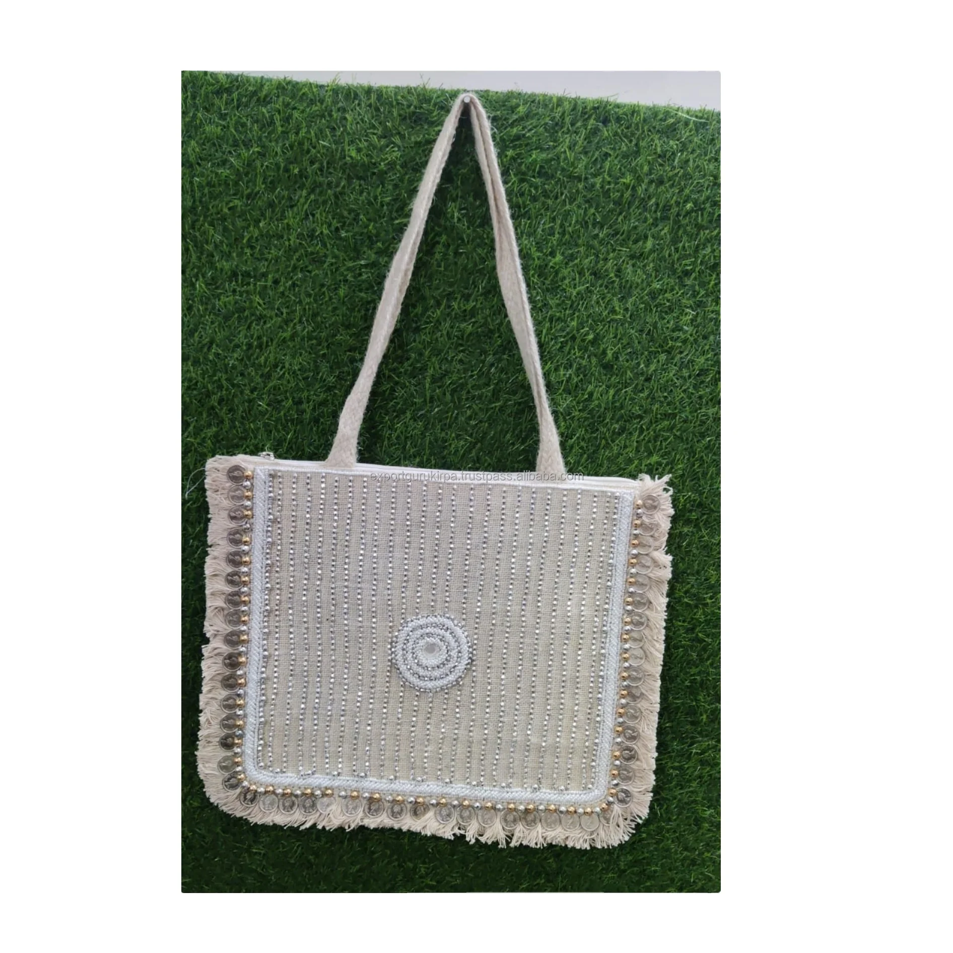 Custom Ladies Clutch Bag Indian Handcrafted Beaded Tote Bag Shoulder ...