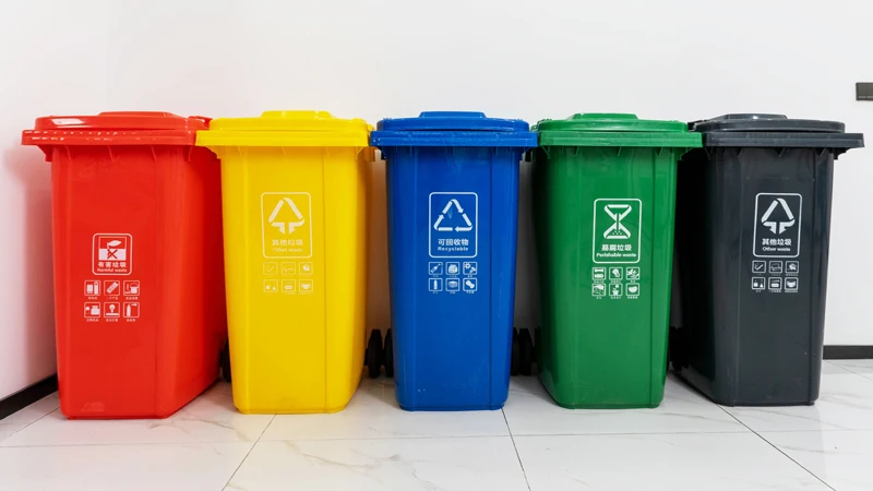 13 Gallon Outdoor Recycling Bins - Durable & Eco-friendly