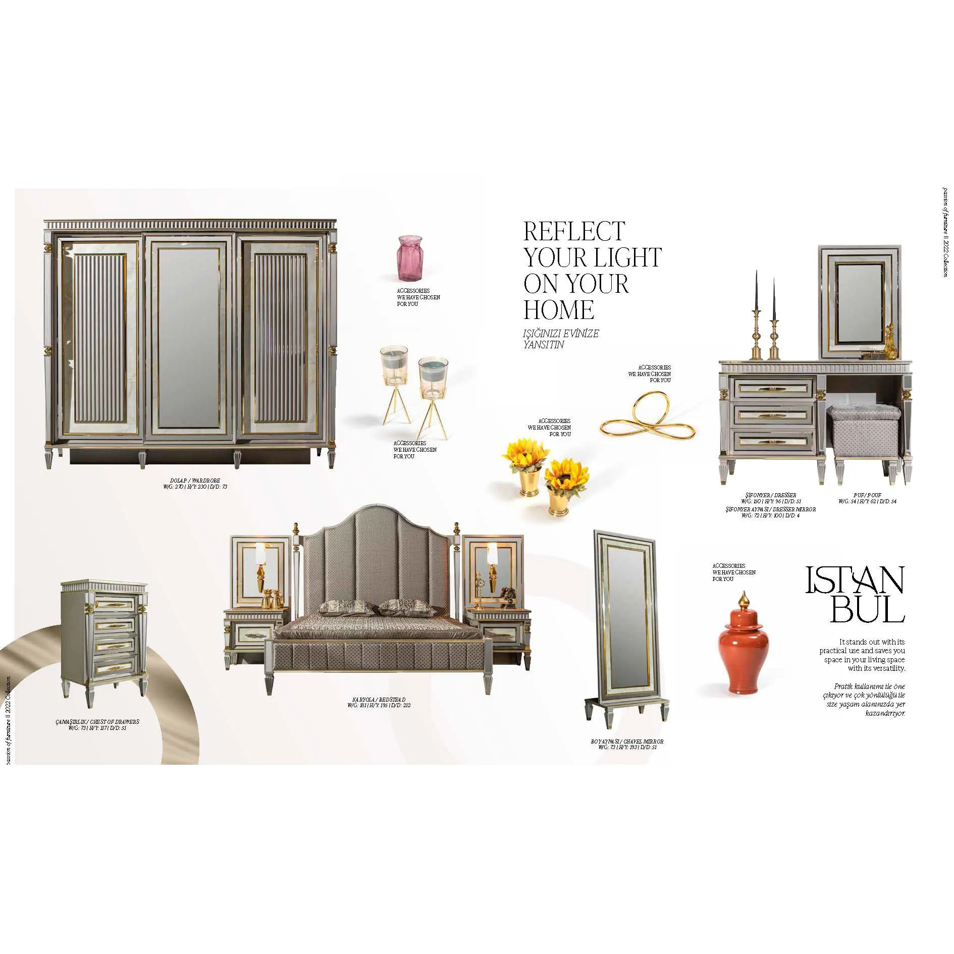 Ensemble De Meubles De Chambre À Coucher Luxueux Avec Armoire ...