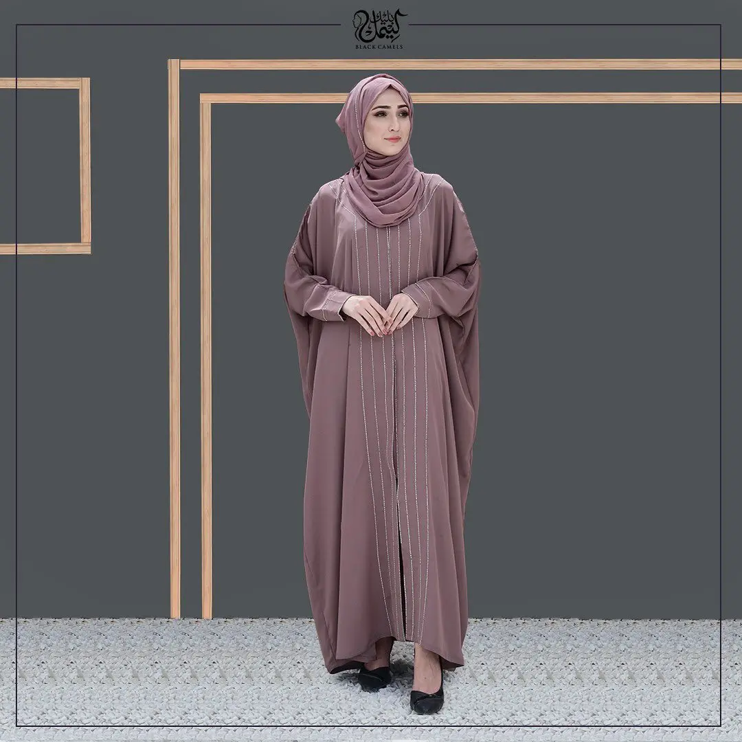 New Islamic Women Long Sleeve Chiffon Party Dress Abaya Muslim Clothing ...