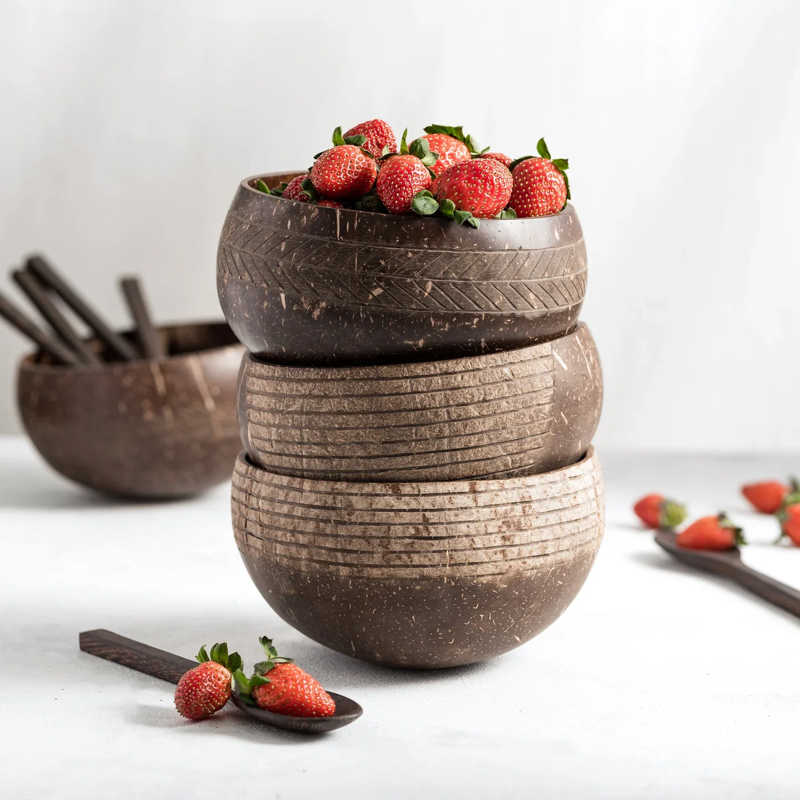 Hot Trend 2022 Coconut Shell Bowl Dessert Tableware Plate Handmade ...