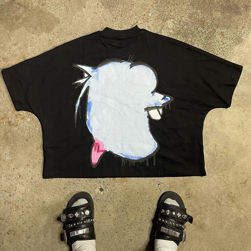 Manufacturer Oversized Boxy Drop Shoulder Cartoon Pictures T-shirt ...
