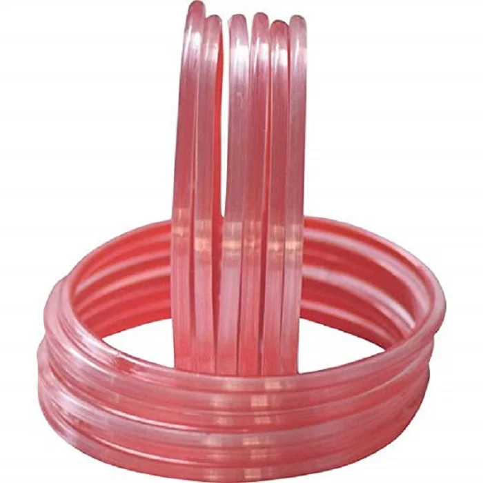 Shiny Pink Plain Glass Bangles Set Of 12 For Women And Girls With ...