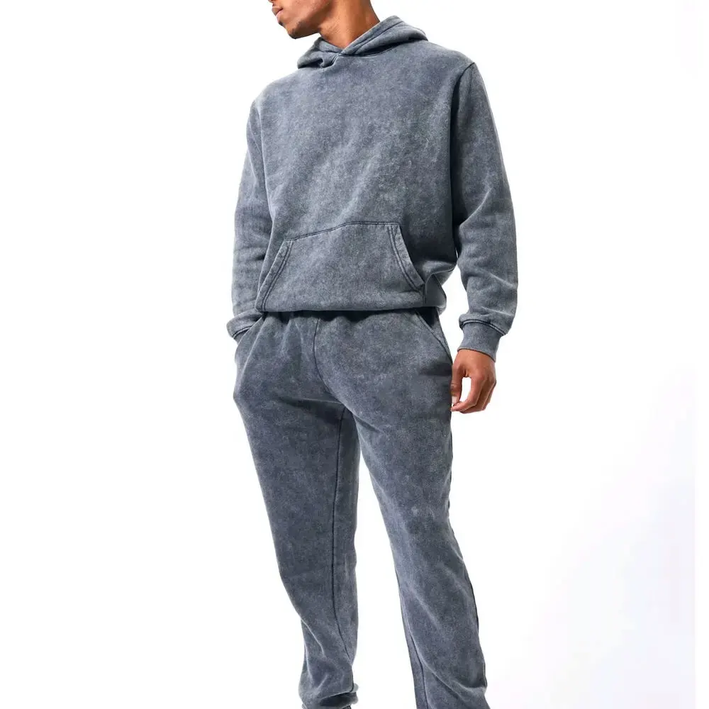 Design Your Own Cotton Made Training Wear Men's Acid Wash Tracksuit ...