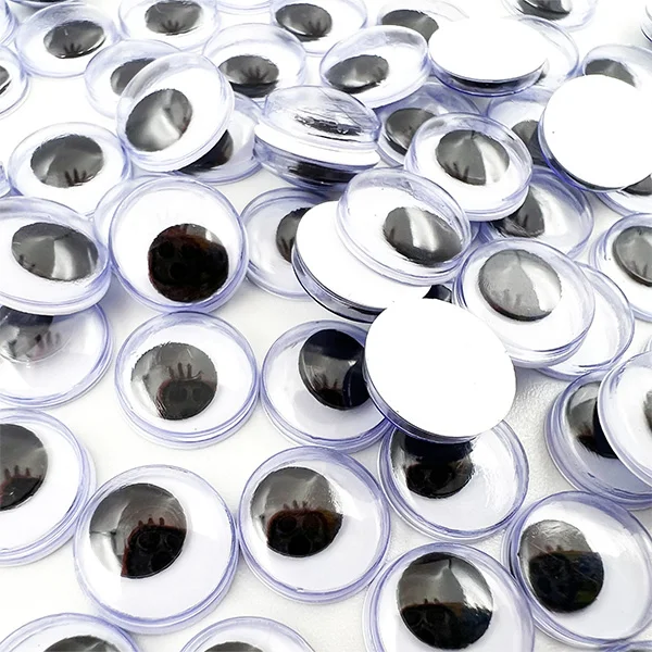 100pcs 10mm Google Eyes for Crafts - Perfect for DIY