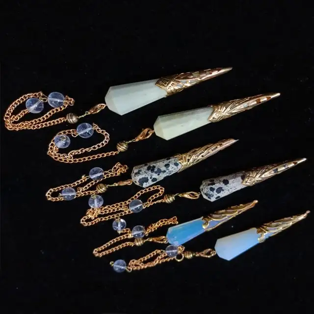 Mix Crystal Cone Reiki Healing Pendulum - Buy Mix Crystal Pendulum ...