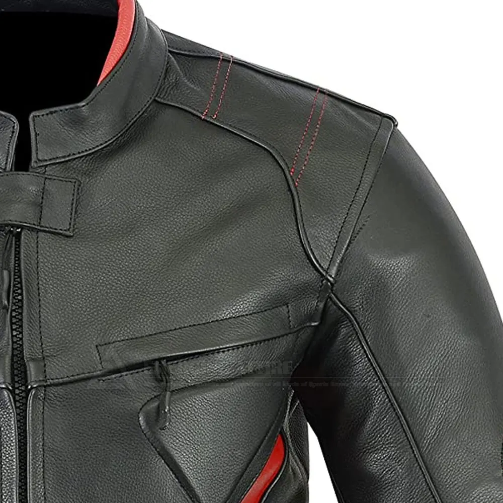 Private Label Slim Fit Men Motorbike Jacket New Arrival Full Zipper ...