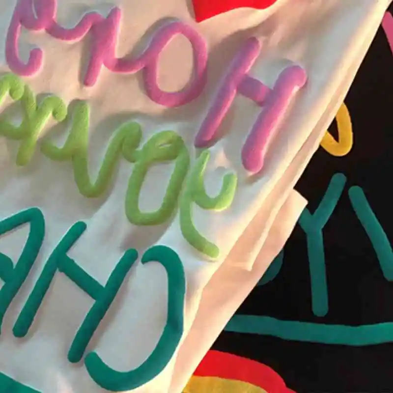 Wholesale 100% Contton 3d Foam Puff Printing Shirt Couple Short Sleeve ...