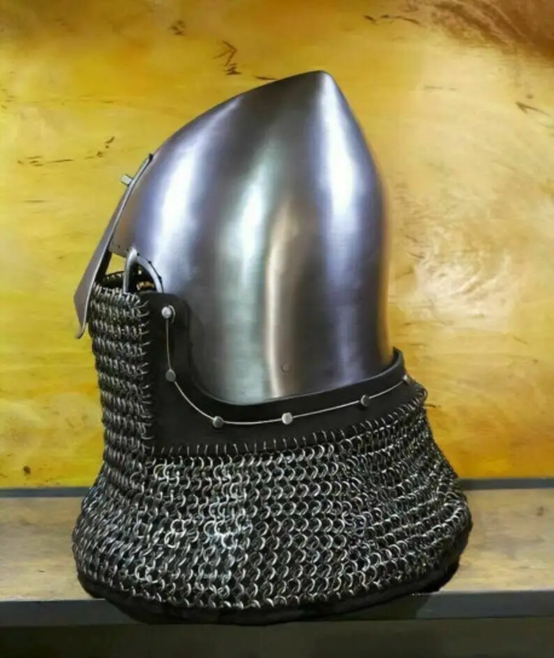 Alibaba.com: Medieval Bascinet Viking Helmet with Chainmail, Knight ...
