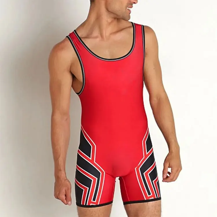 Sexy Mens Bodysuit Underwear Wrestling Singlet Sleeveless Running Wear ...