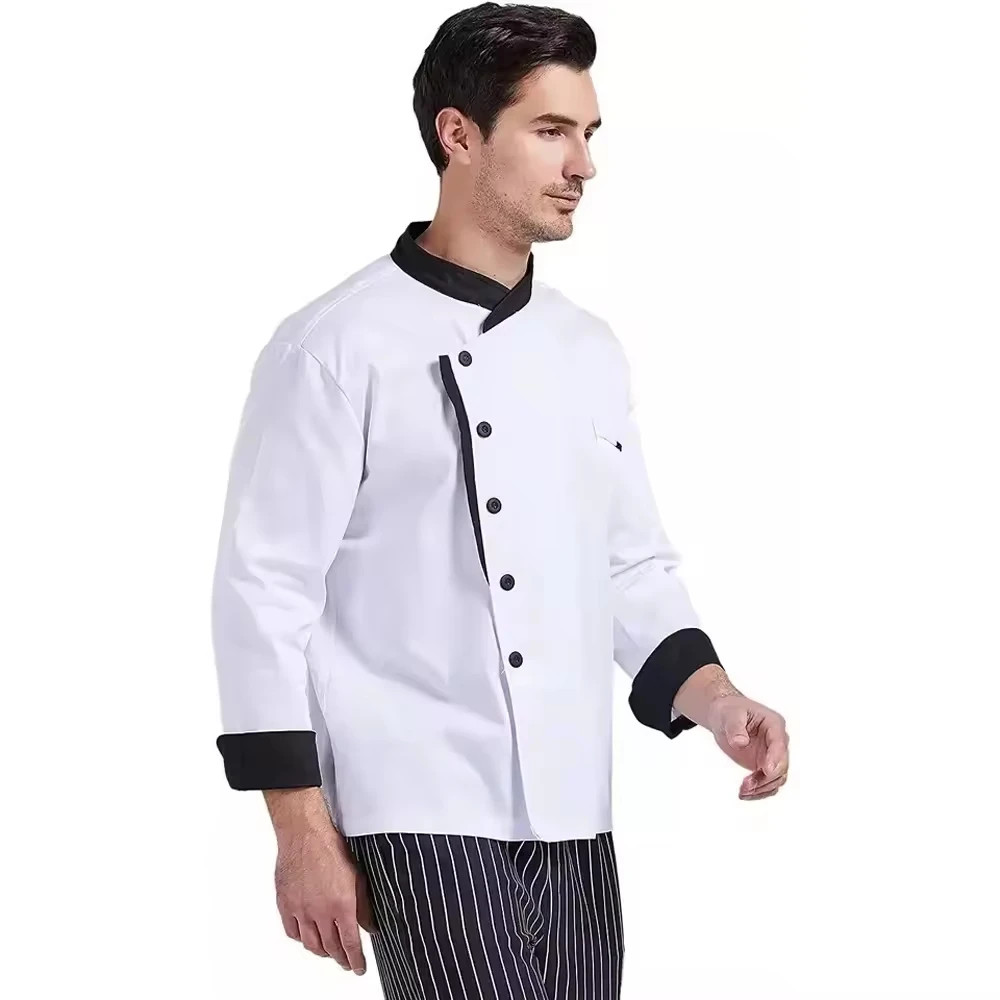 Chef Coat Uniforms Hotel Kitchen Chef Jacket Uniforms White Color Poly ...