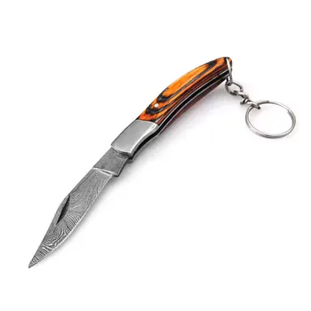Multi-function Damascus Steel Folding Pockets Knife Keychains / Camping ...