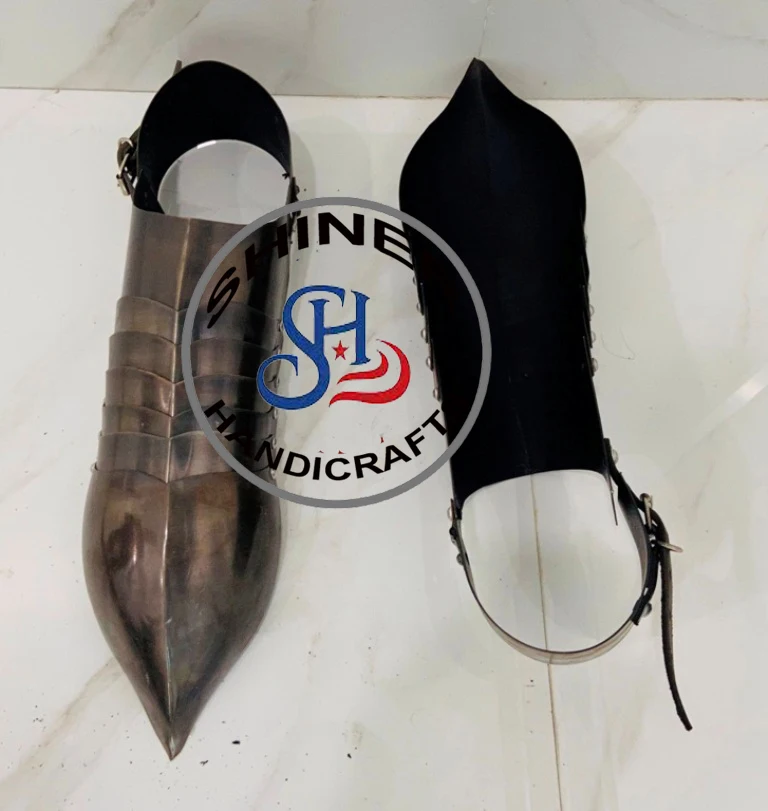 Medieval Gothic Steel Knight Armor Shoes Cosplay Halloween Wearable ...