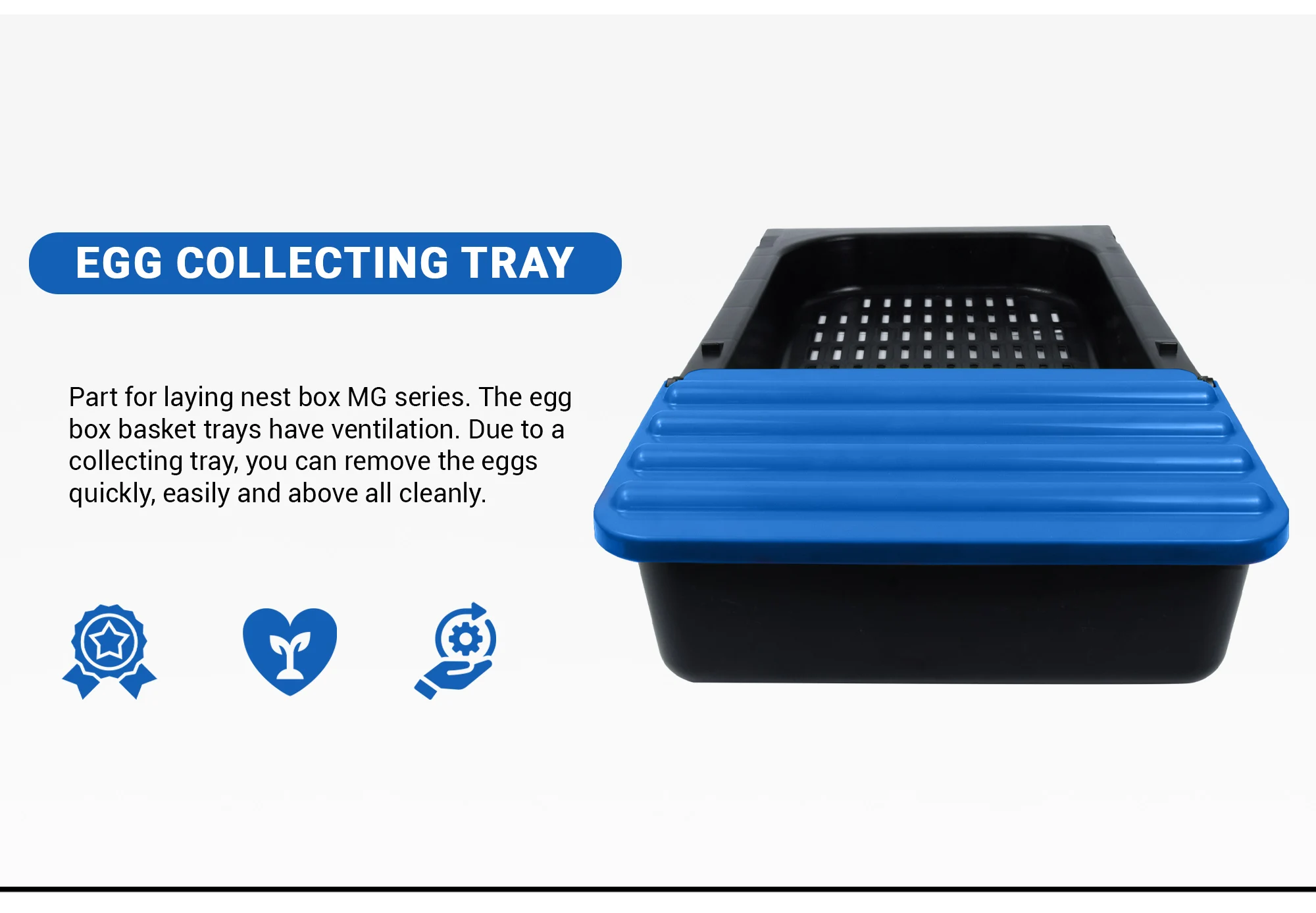 Innovative Egg Collecting Tray For Chicken Laying Nest Box Blue Color ...