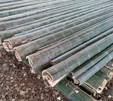 Split Half Cut Bamboo Poles Natural Materials Good Price Wholesale for ...