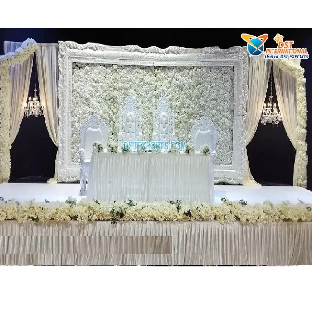 Royal Reception Stage Victorian Backdrop Frame Elegant Look White ...