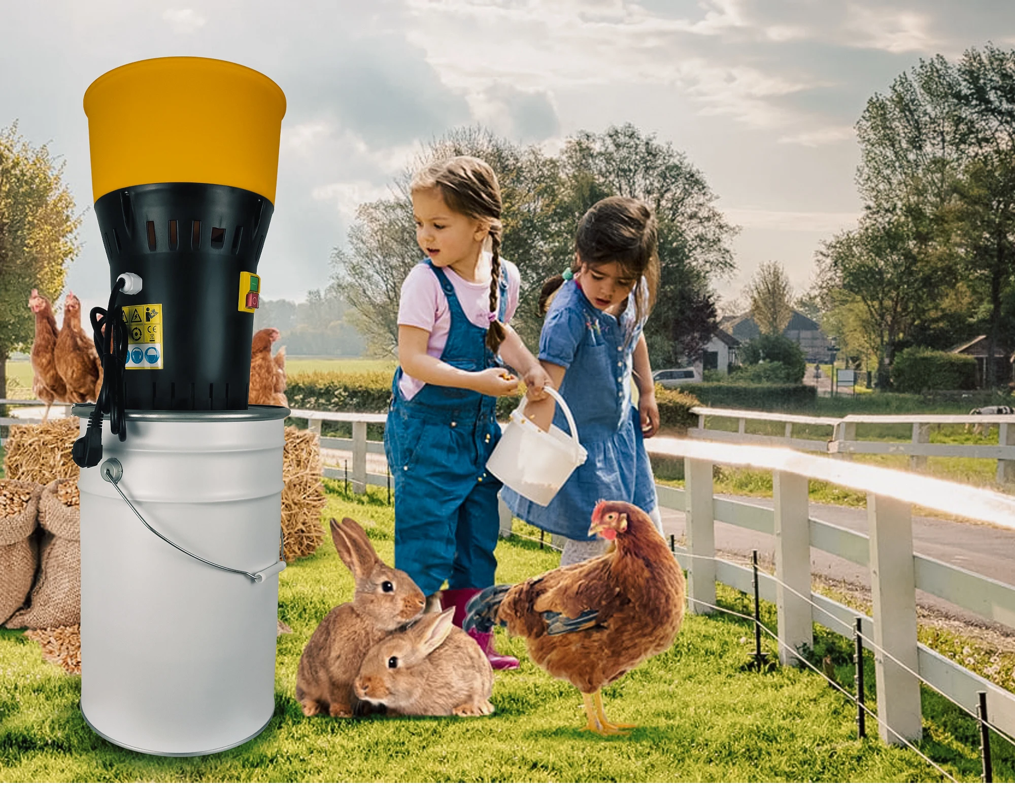 Feed Crusher Machinery Euromill 25l Bucket Capacity Processing Animal ...