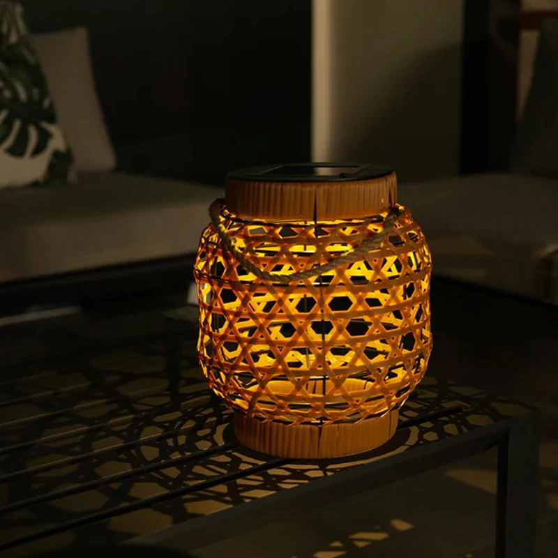 Rattan Solar Lantern for Garden Table Decoration - Energy Efficient ...