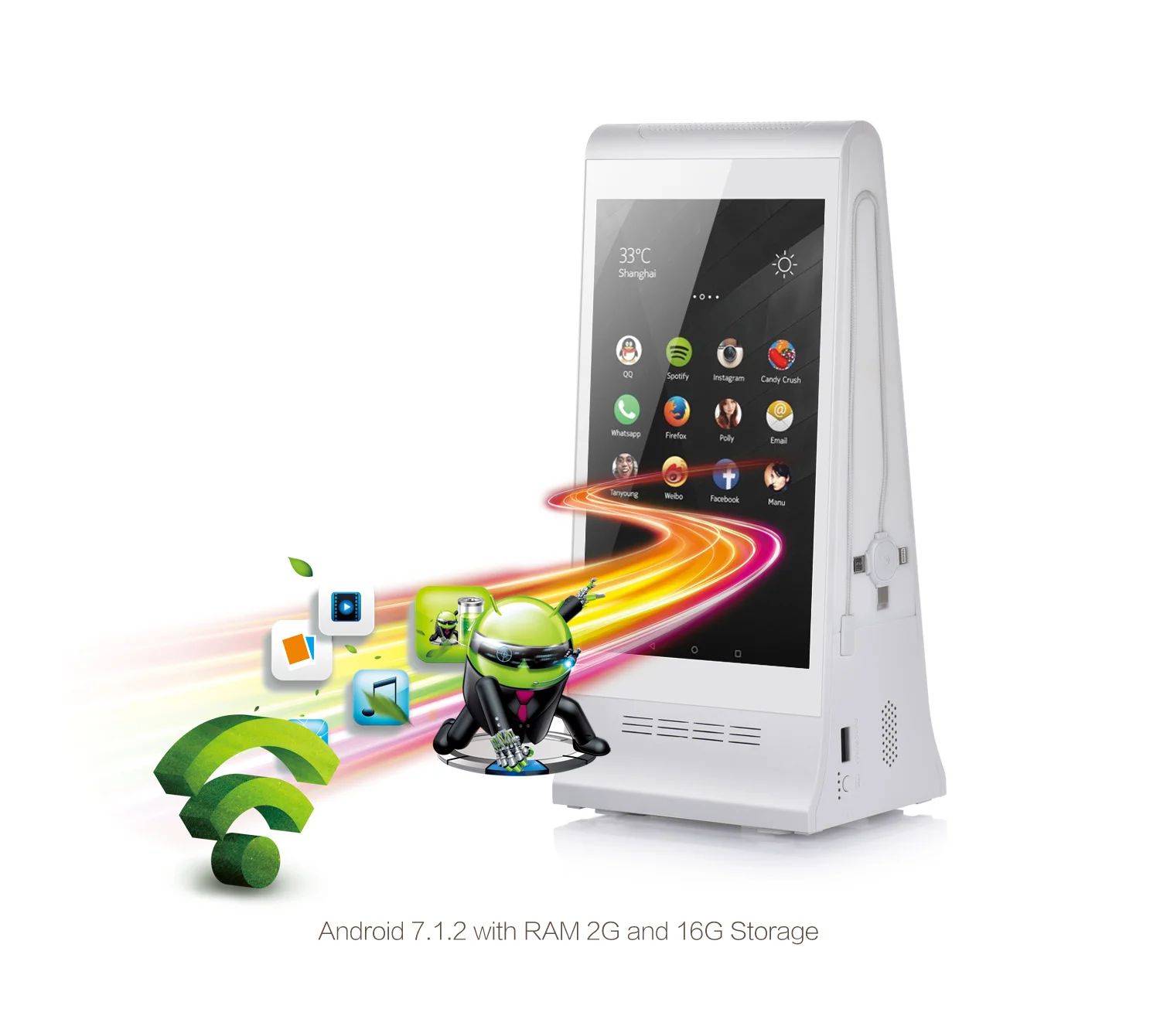 8 Inch Desktop Advertising Machine for Restaurants & Hotels
