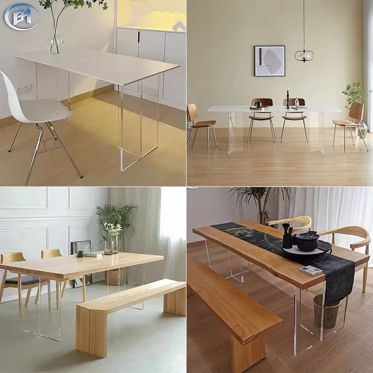 Bn Acrylic Table Legs T-shaped High-transparent Dining Table Tea Legs ...