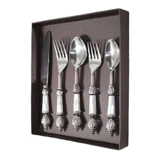 Arianna Colored Cutlery Set Mother Of Pearl Luxury Silverware Set ...