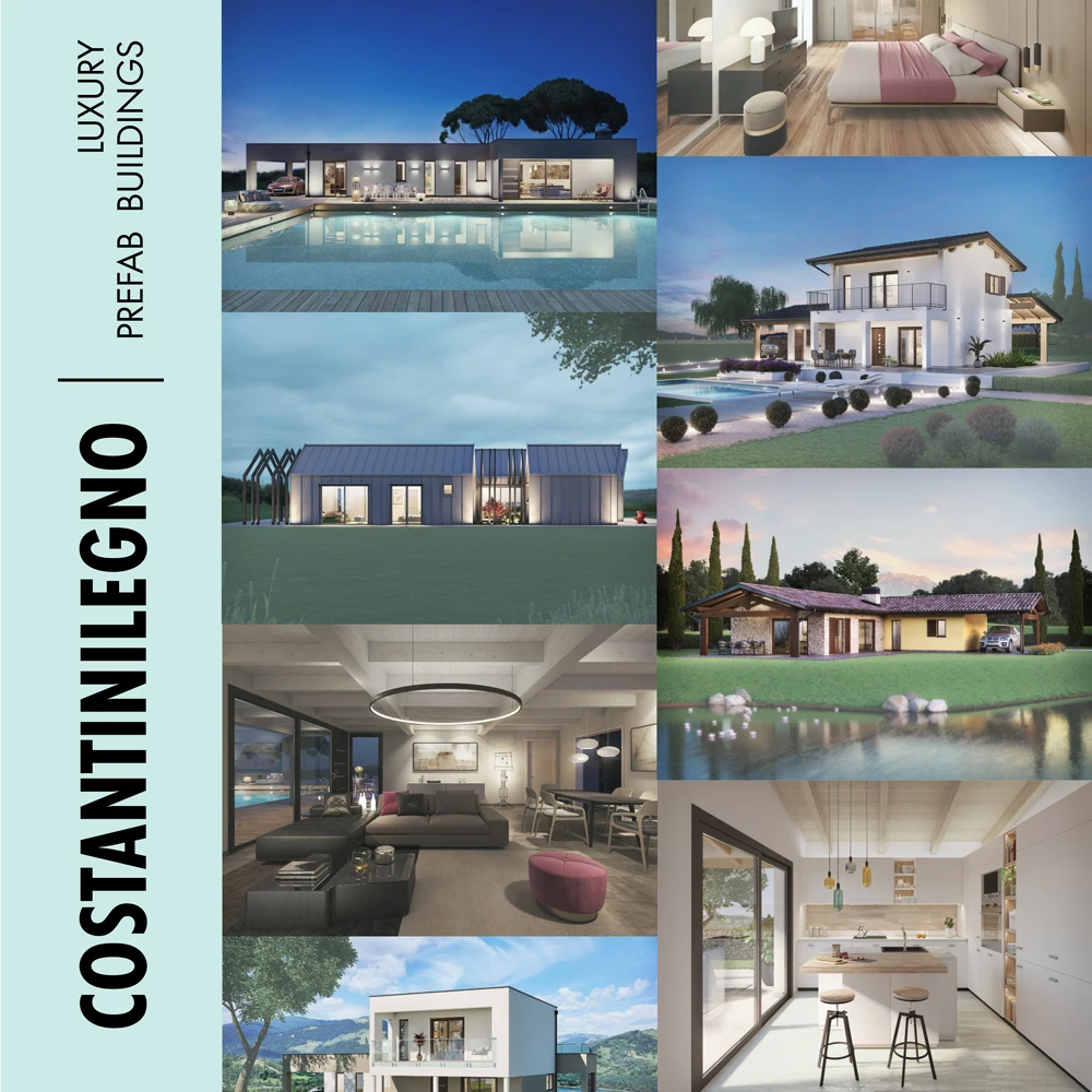 Luxury Prefabricated Houses from Italy - 130 Sqm Wood Tech