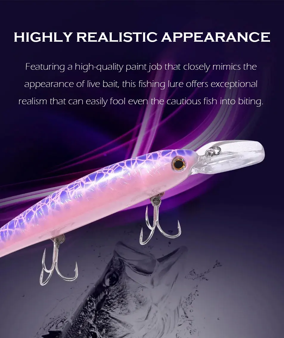 17g 145mm High Graphic Holographic Foil Painting Vivid Swim Action ...