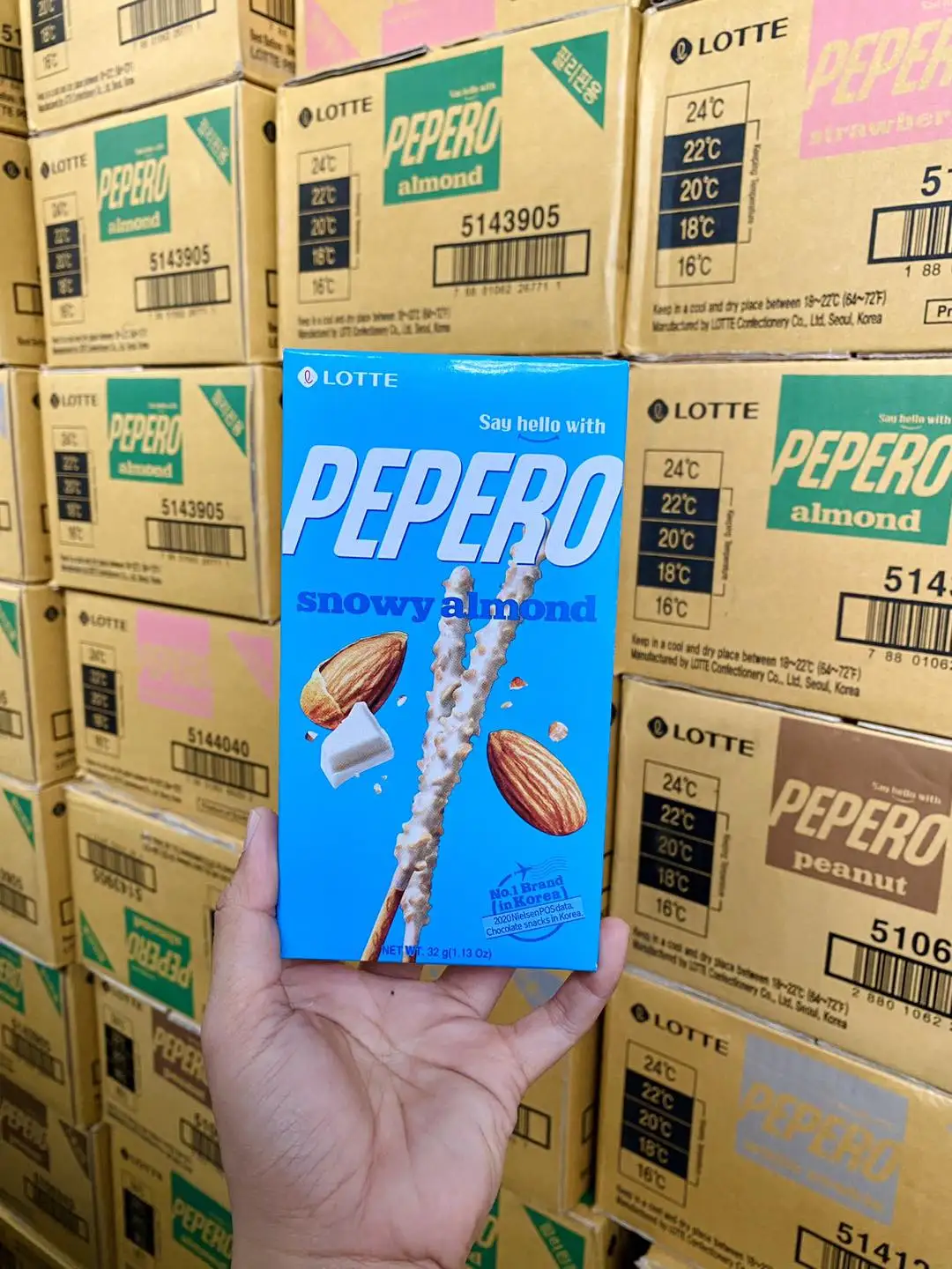 Lotte Pepero Biscuit Stick - Crispy White Cookie with Chocolate