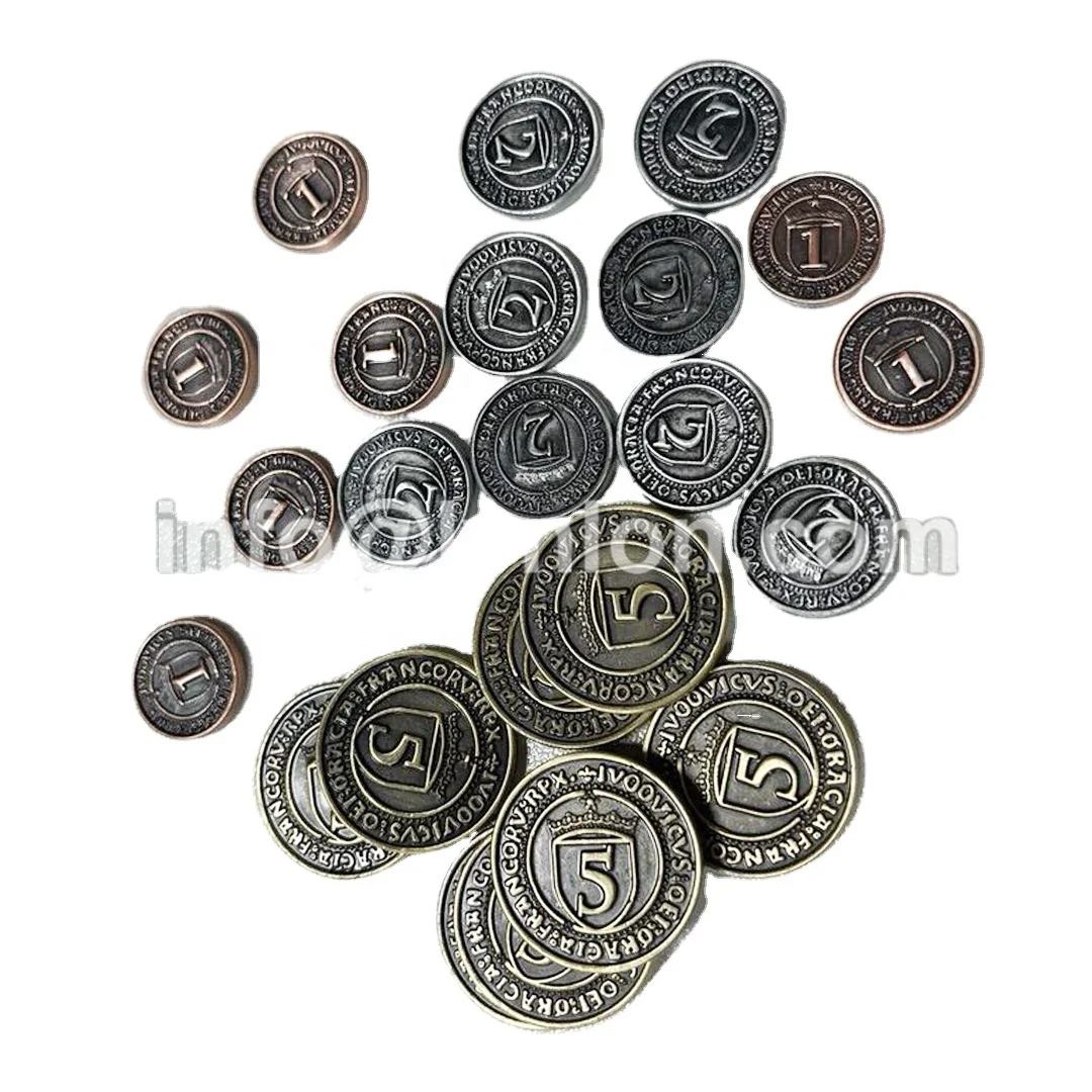 Custom Board Game Metal Coins High Quality Number Coins Personalized ...