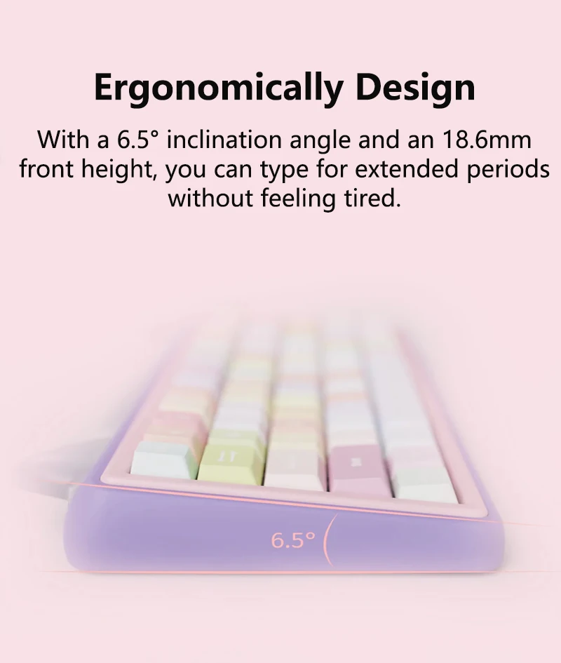 Universal Purple Unicorn Wireless Mechanical Keyboard - RGB Backlit ...