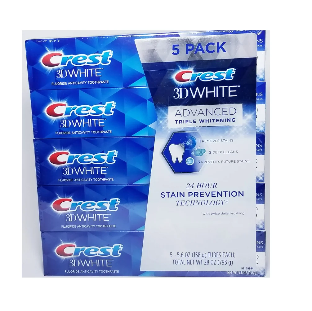 Crest 3D White Advanced Triple Whitening Toothpaste 5-pack| Alibaba.com
