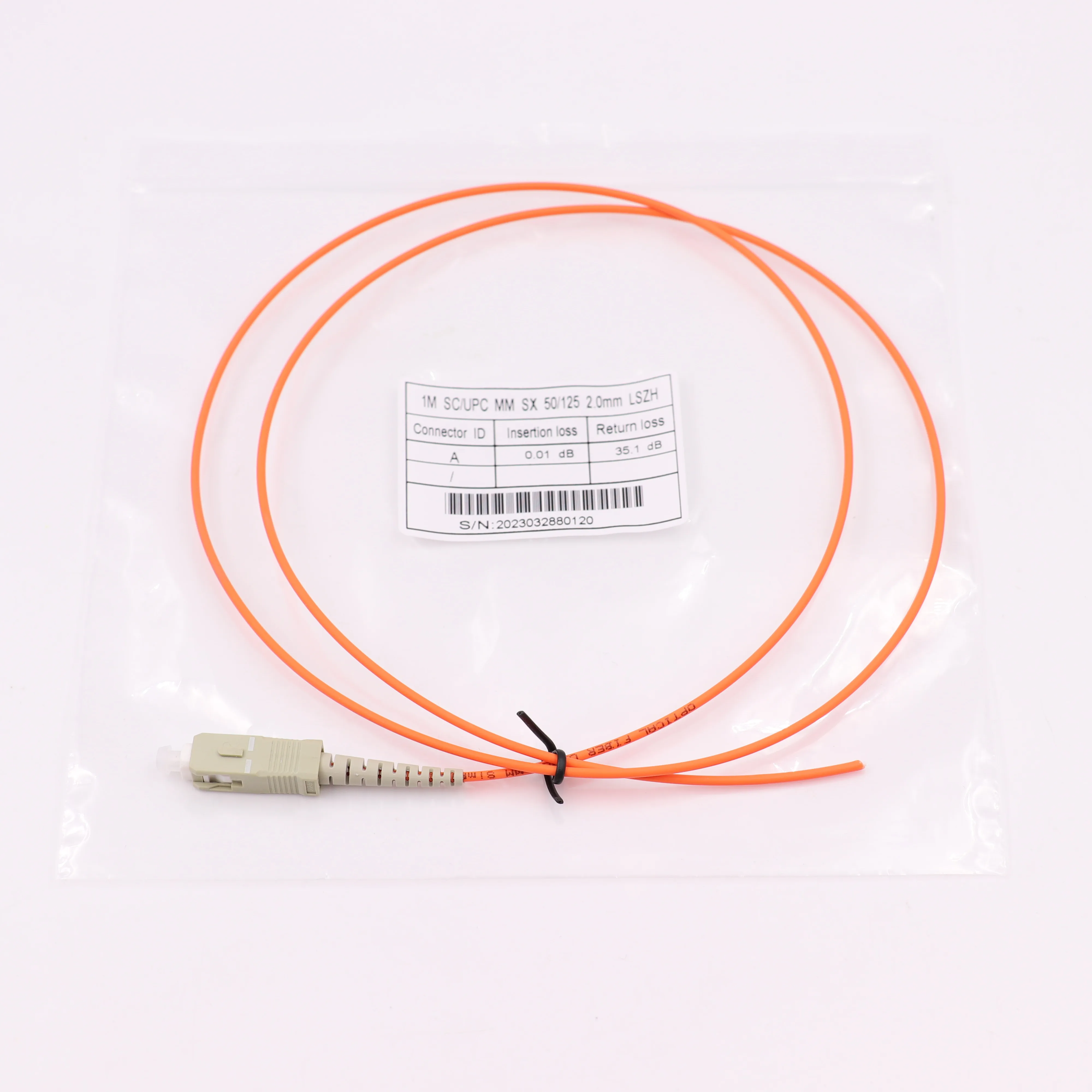Orange Color OM2 1M Fiber Optic Cable - SC/UPC Pigtail