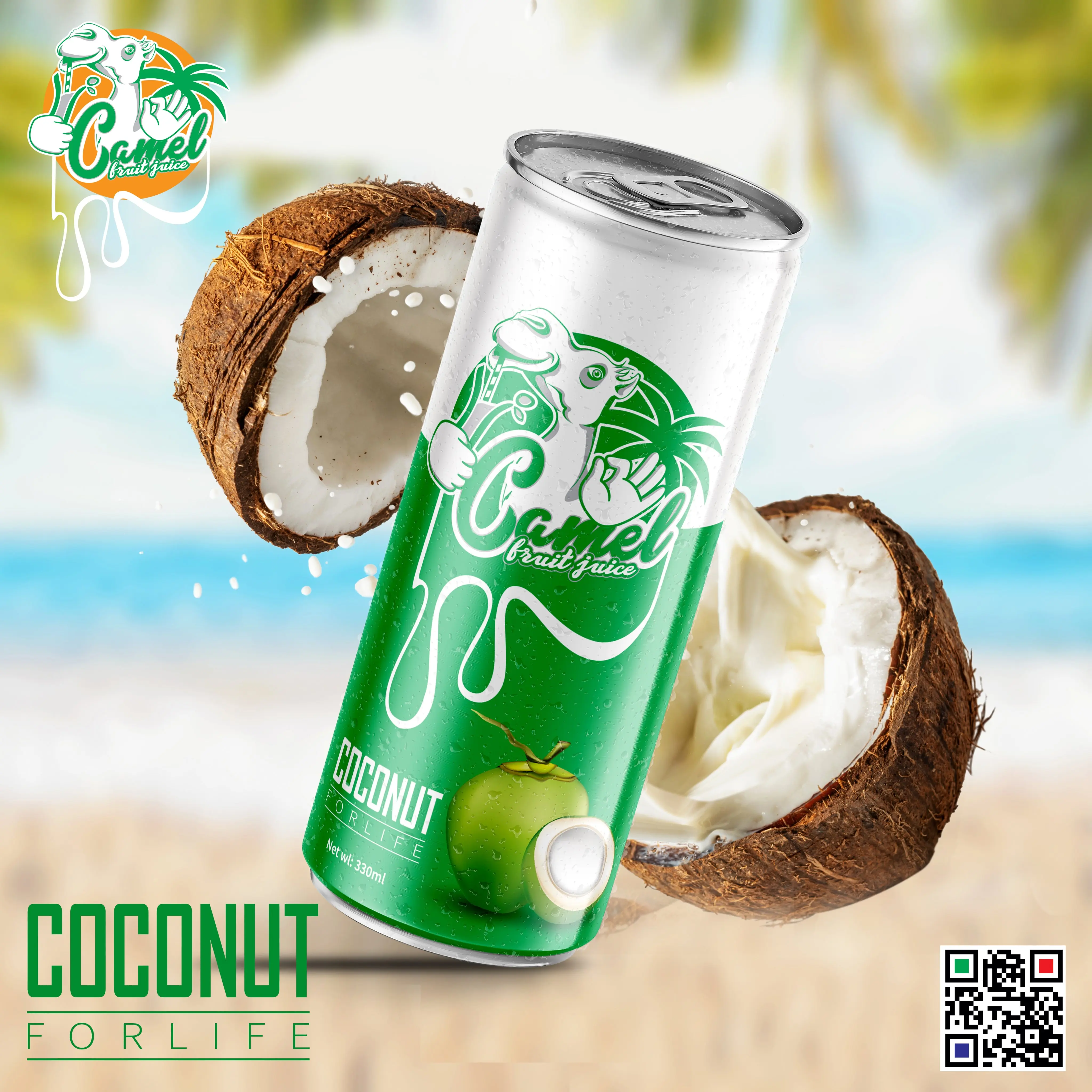 Camel Fruit Juice Canned 330ml - Flavored Puree Variety