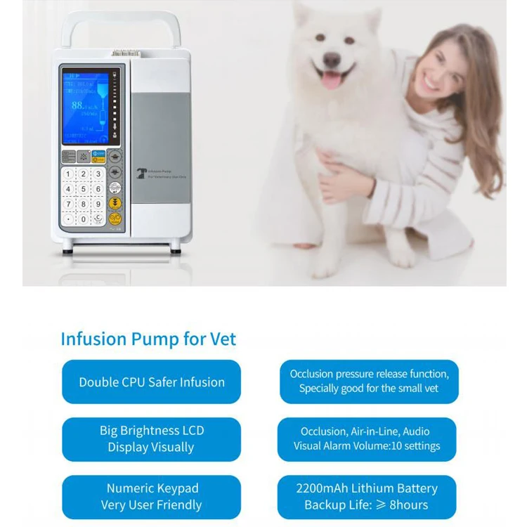 Medical Electric Animal Pet Syringe Pump Surgical Veterinary IV ...